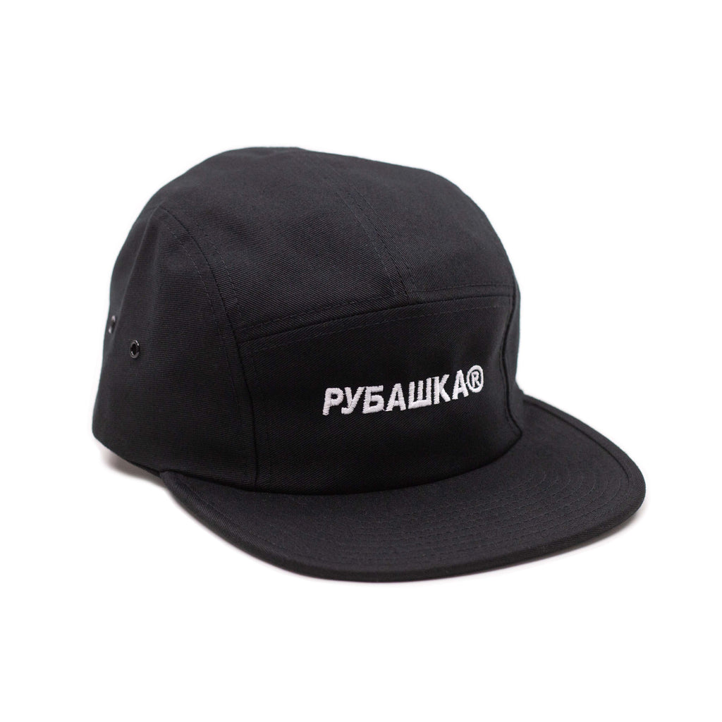 5 PANEL LOGO HAT BLACK – Rubashka