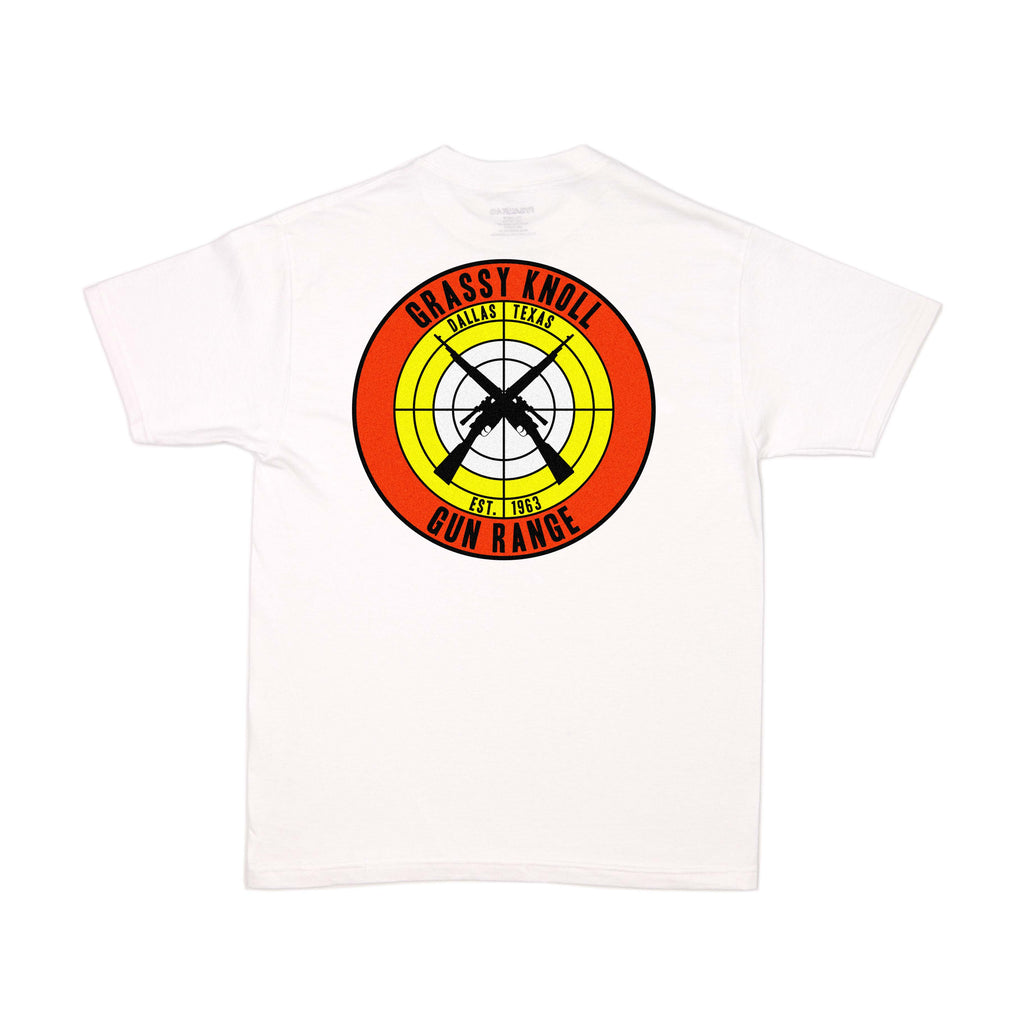 GRASSY KNOLL GUN RANGE T-SHIRT WHITE – Rubashka