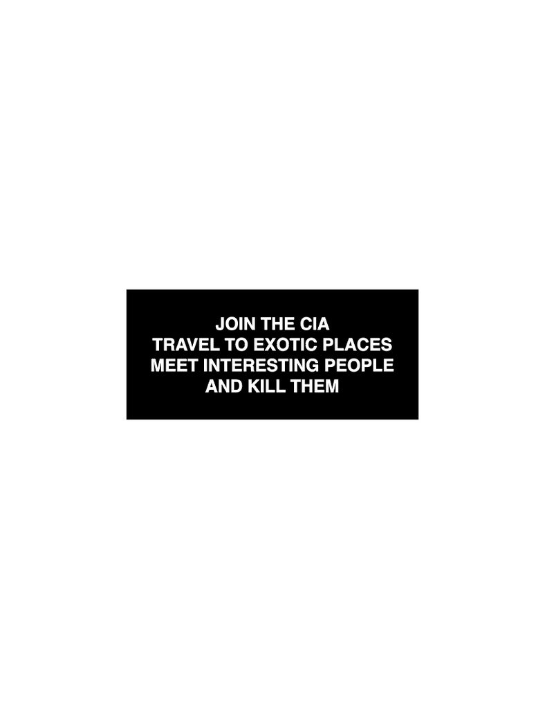 CIA VACATION STICKER – Rubashka